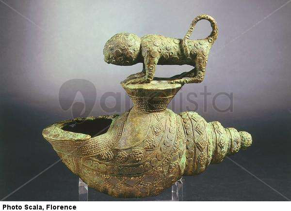 Container in the form of shell with leopard, from Igbo-Ukwu, Nigerian ...