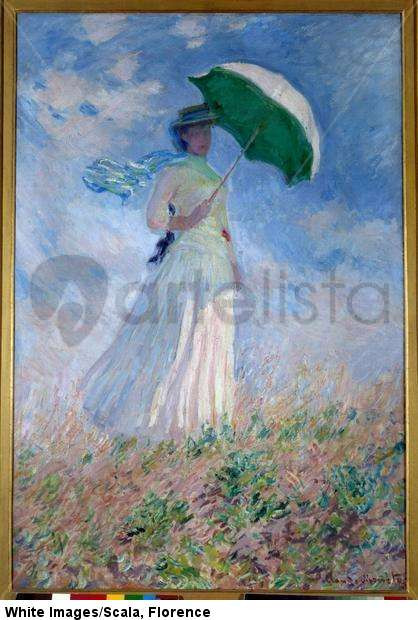 Outdoor figure study: woman with a parasol turned to the right, 1886 ...